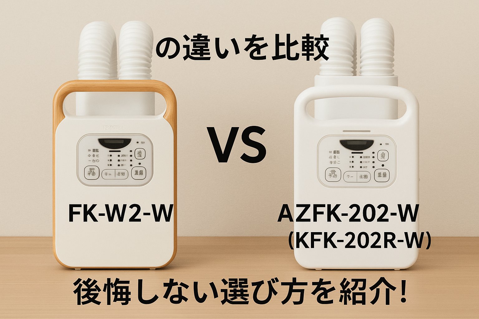 FK-W2-WとAZKFK-202-W（KFK-202R-W）の違いを比較｜後悔しない選び方を紹介！ - マイペースな日々：ゆるりと過ごす生活
